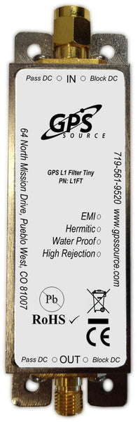 Bandpass Tiny-Housing Filter (L1FT) – GPS Source